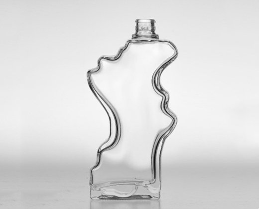 Customized Map Shaped Glass Bottle for spirit glass bottle